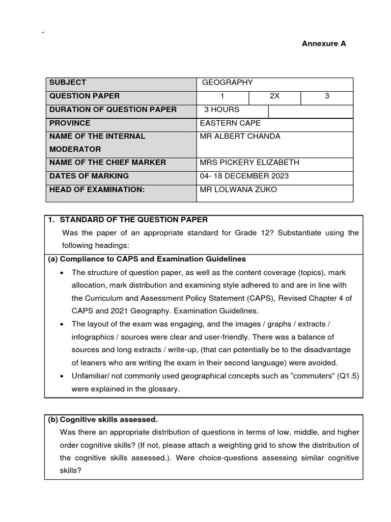 Geography P2 | PDF | Learning | Question