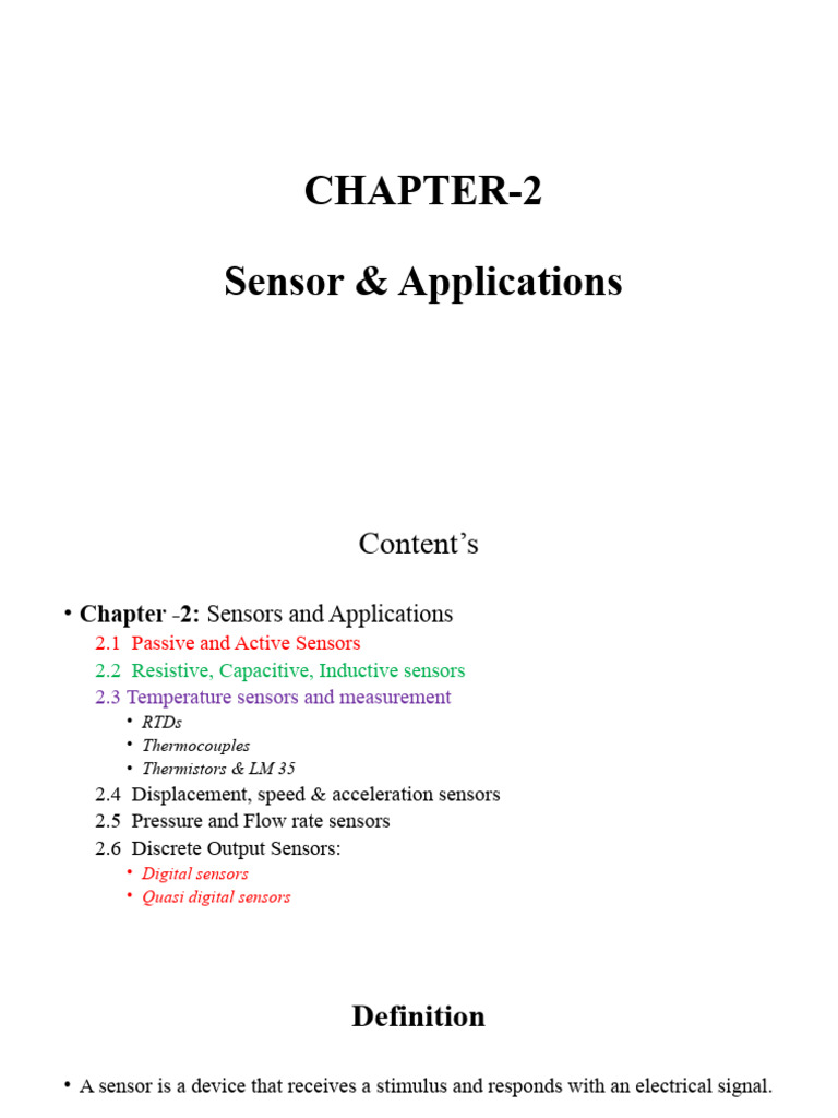 CHAPTER-2 Sensor Technology | PDF | Inductor | Electrical Resistance ...