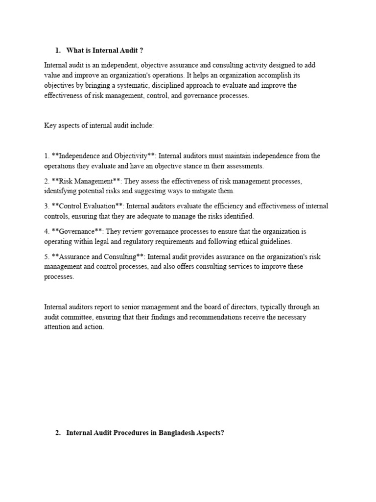 Internal Audit | PDF | Internal Audit | Audit