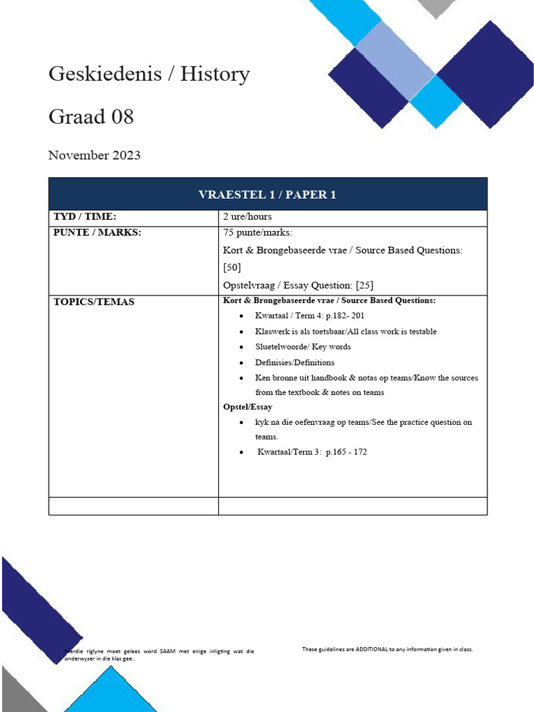 Gr08 Gesk_History (Nov 2023) | PDF