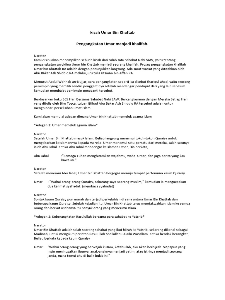 Kisah Umar Bin Khattab | PDF | Agama & Spiritualitas