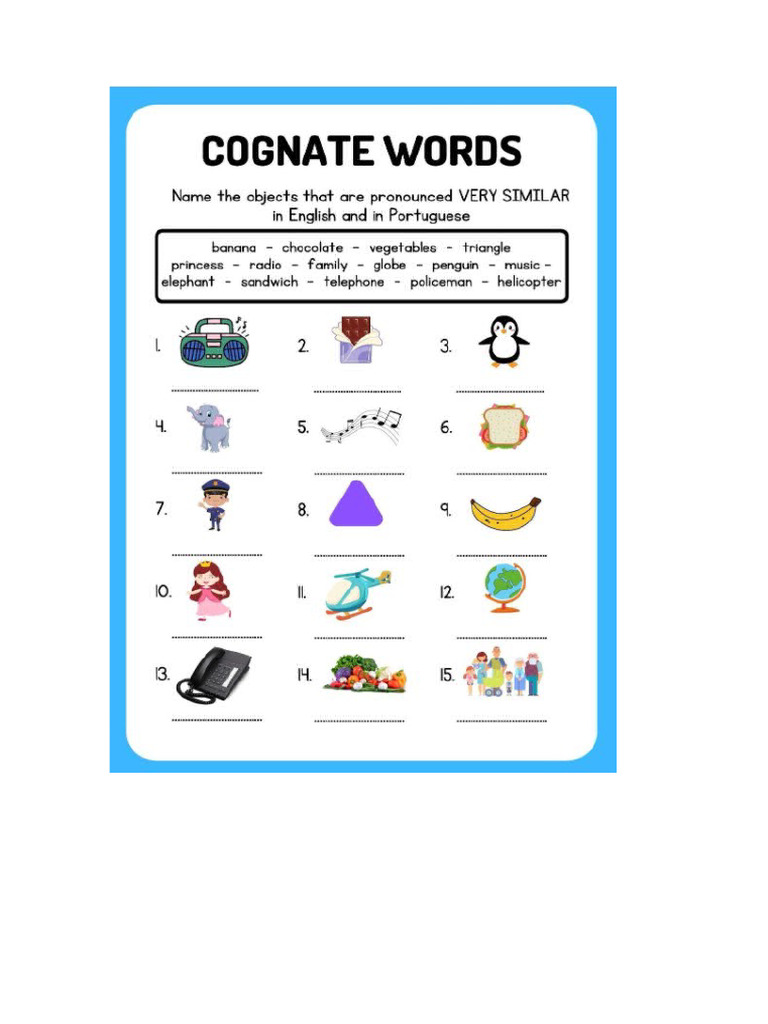 Cognate Words | PDF