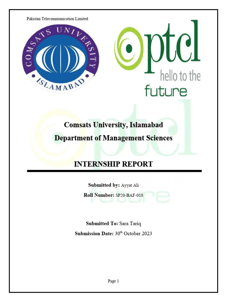 Internshipreportfinalsp20 Baf 018 | Download Free PDF | Computer Network | Computing
