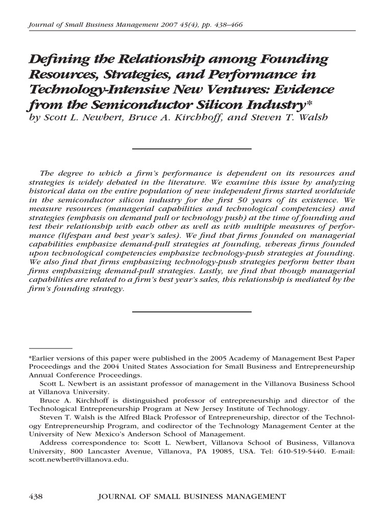 Newbert et al_2007_Defining the Relationship among Founding Resources, Strategies, and ...