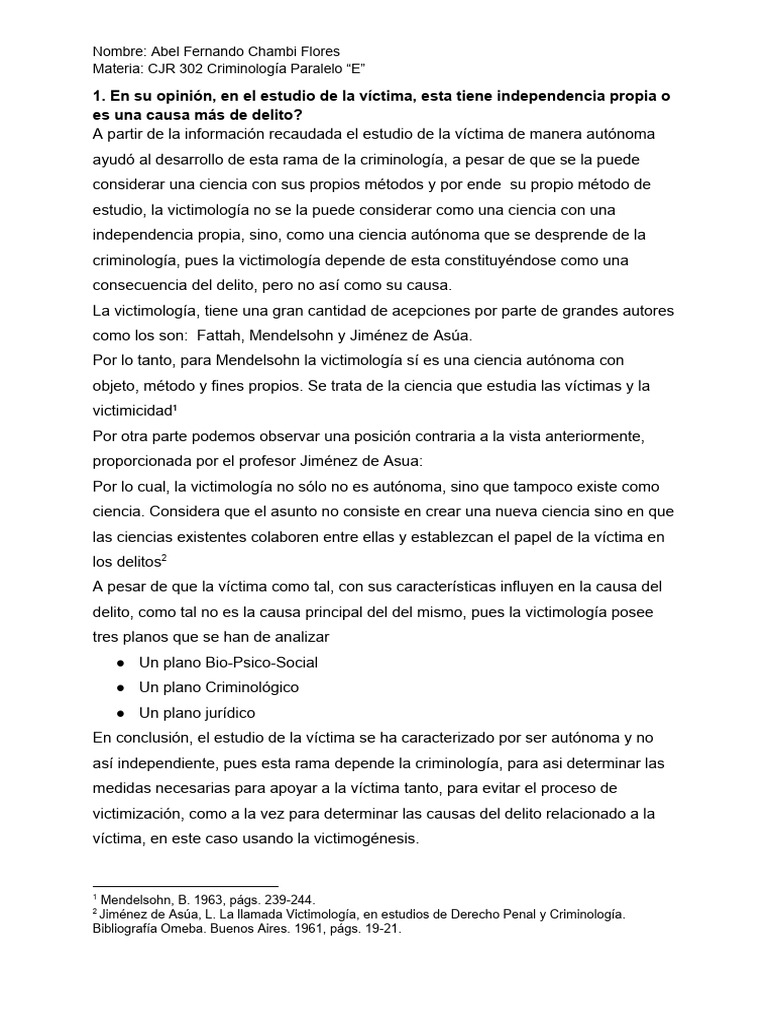 Tarea Crimi Indicidual - Documentos de Google | PDF | Victimologia ...