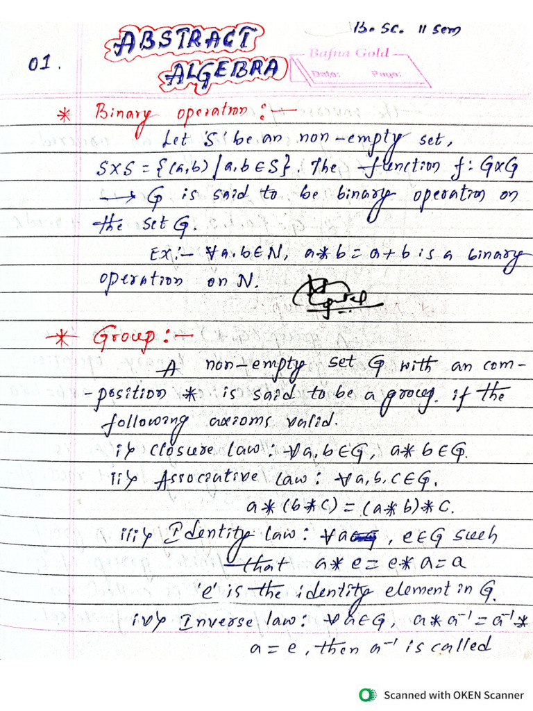 Groups Chapter Part 01 | PDF