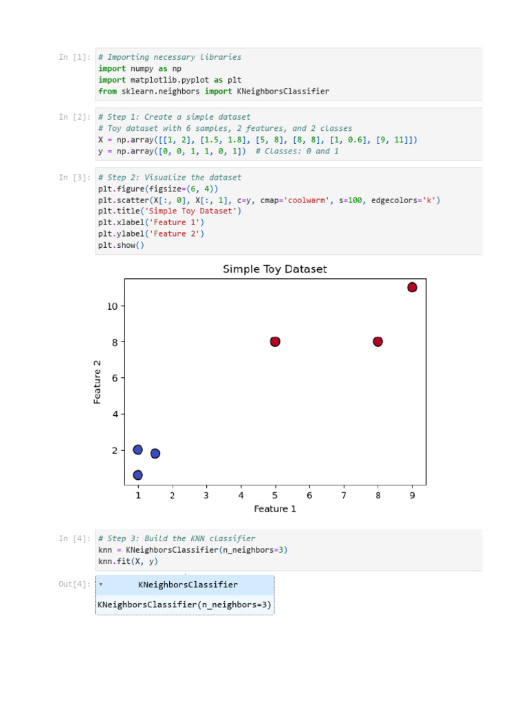 1. KNN simple example | PDF