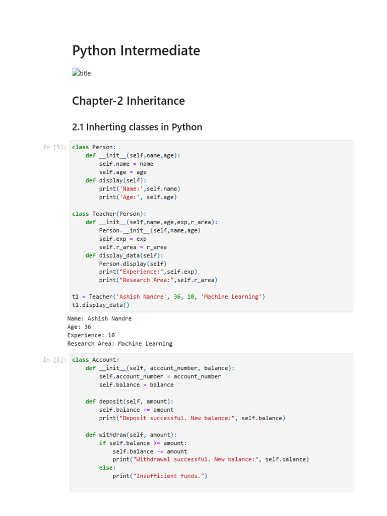 Chapter-2 Inheritance | PDF | Method (Computer Programming ... Chapter-2 Inheritance | PDF | Method (Computer Programming ...