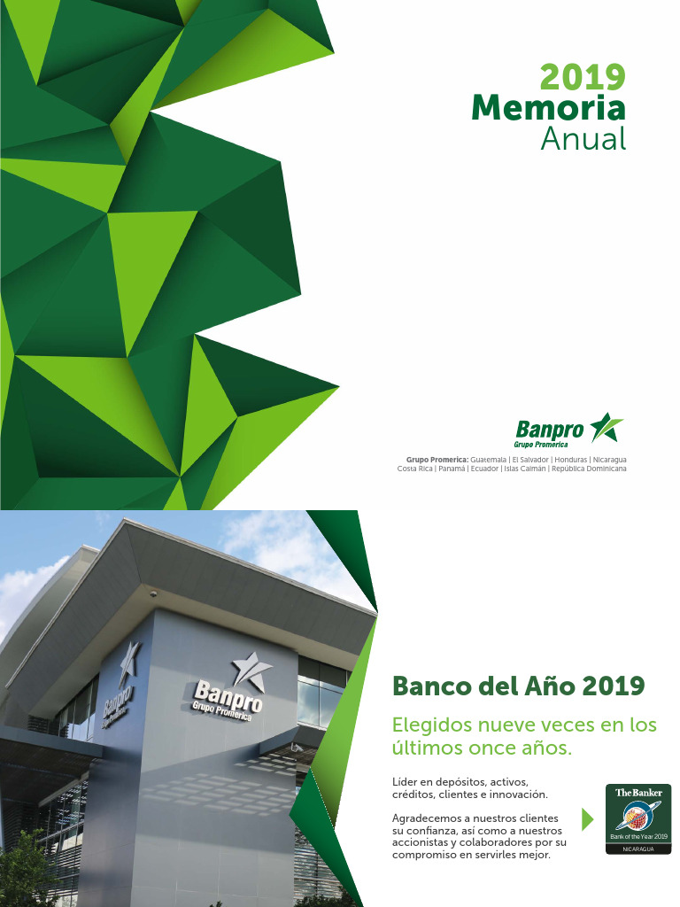 Memoria Anual Banpro 2019 | PDF | Bancos | Pequeñas y medianas empresas
