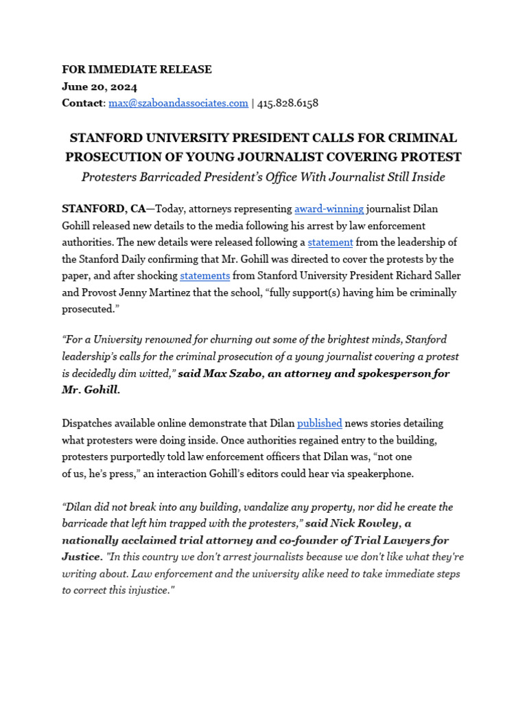 Gohill Release | PDF | Crimes | Crime & Violence