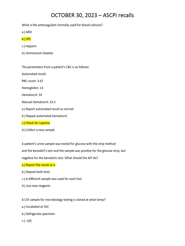 Oct 2023 Recalls 5 | PDF | Diseases And Disorders | Medical Specialties