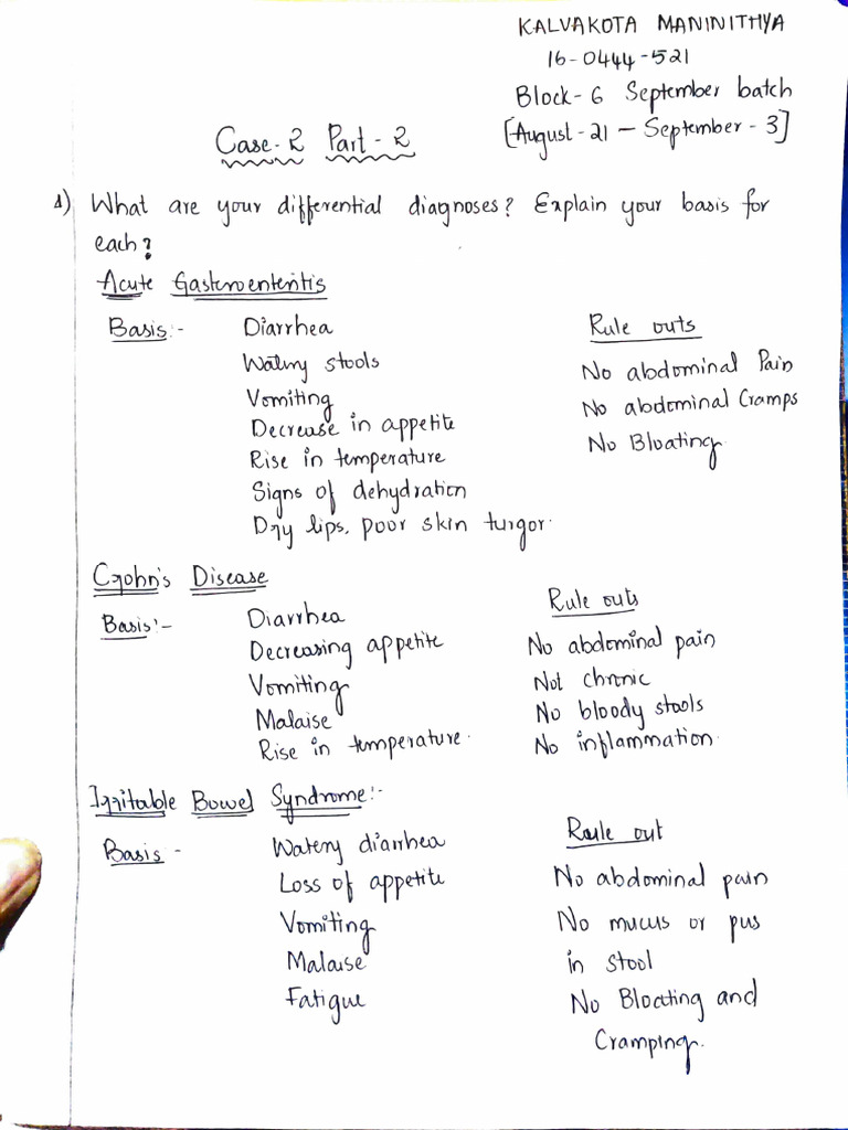 Case 2 Part 2 Kalvakota | PDF | Public Health | Digestive Diseases