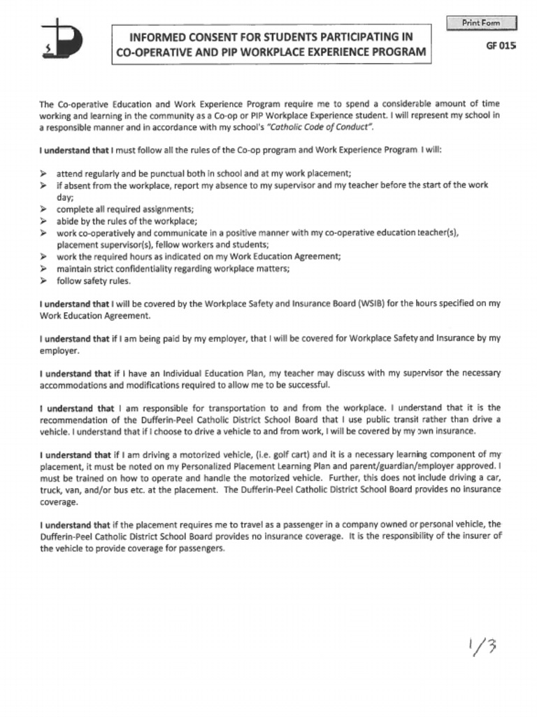 Paperwork Start of The Placement. | PDF