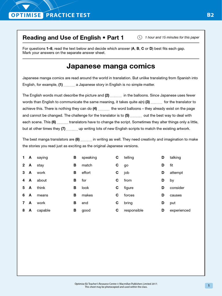 Optimise B2 Practice Test Without Speaking | PDF | Snapchat