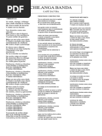 Letra de "Chilanga Banda" de Café Tacuba | PDF