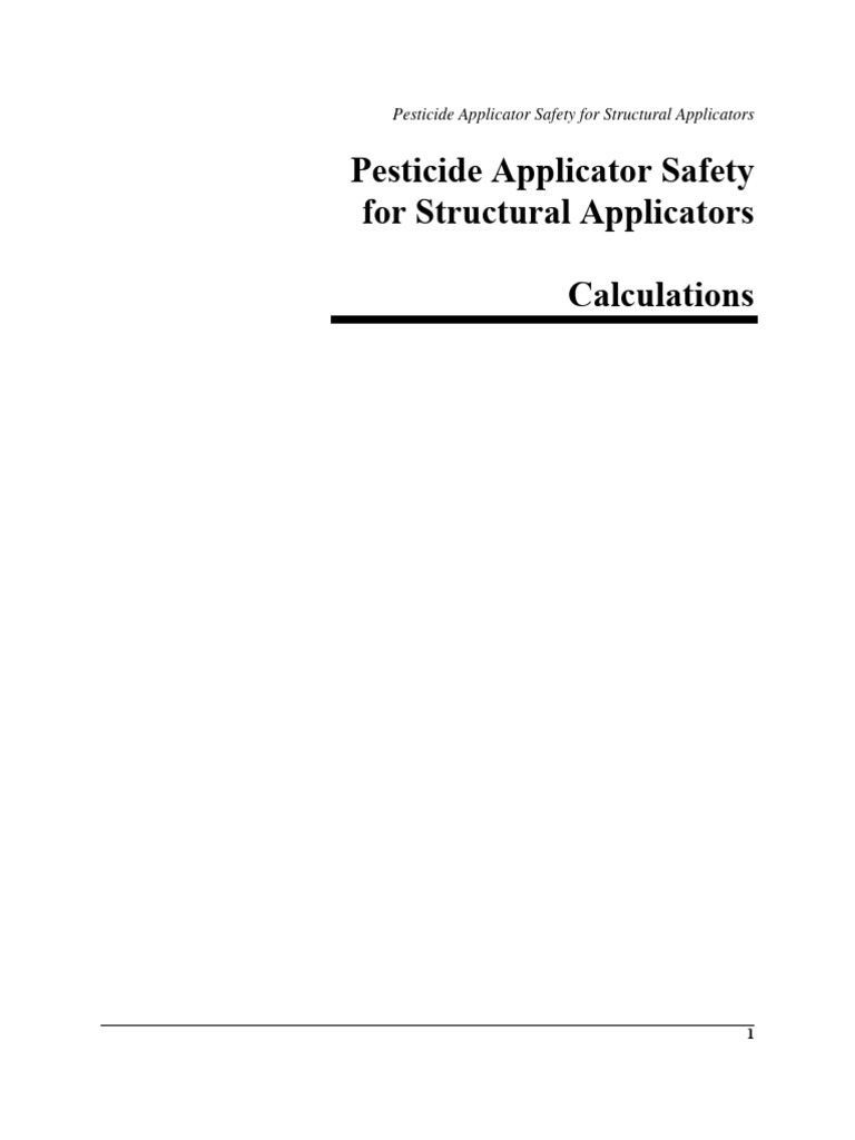 Env Protection Pesticides Business Manuals Structural Calculations ...
