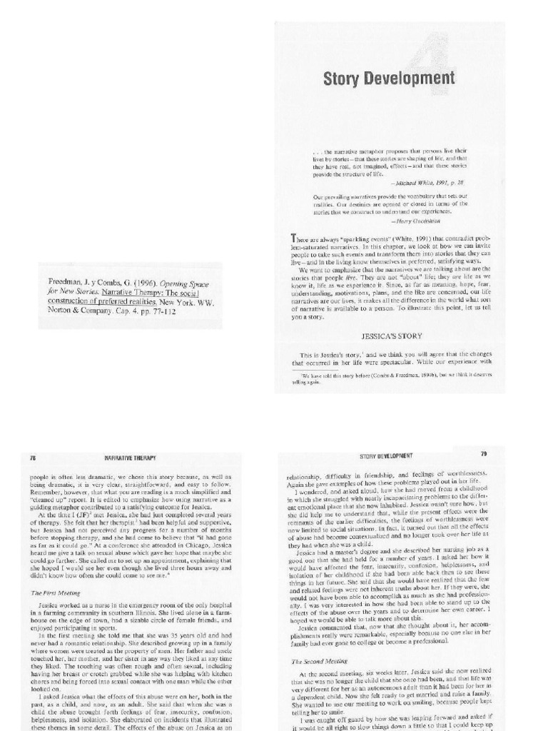 Freedman, J. y Combs, G. (1996) - The Narrative Metaphor Cap.4 | PDF