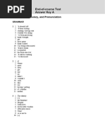 Upper Intermediate End of Course Answer Key | PDF