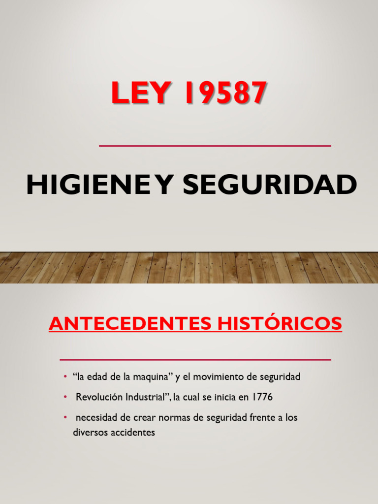Ley 19587 | PDF | Higiene | Valores