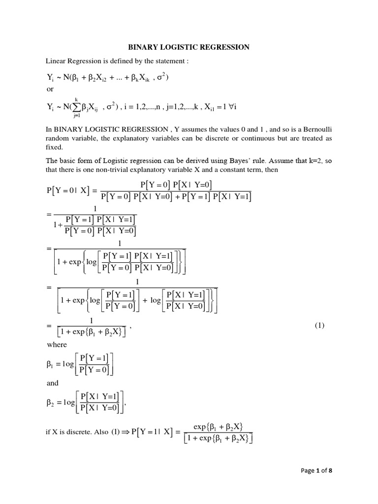 Binary Logistic Regression | Download Free PDF | Logistic Regression | Regression Analysis