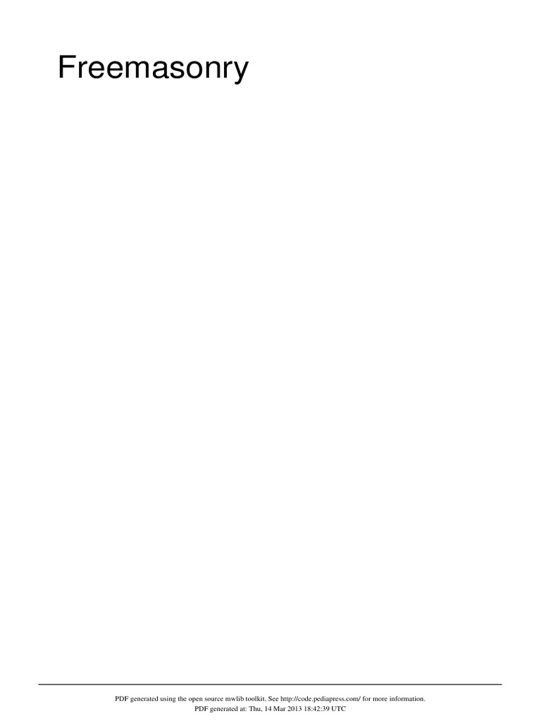 Freemasonry Pdf Freemasonry Masonic Lodge