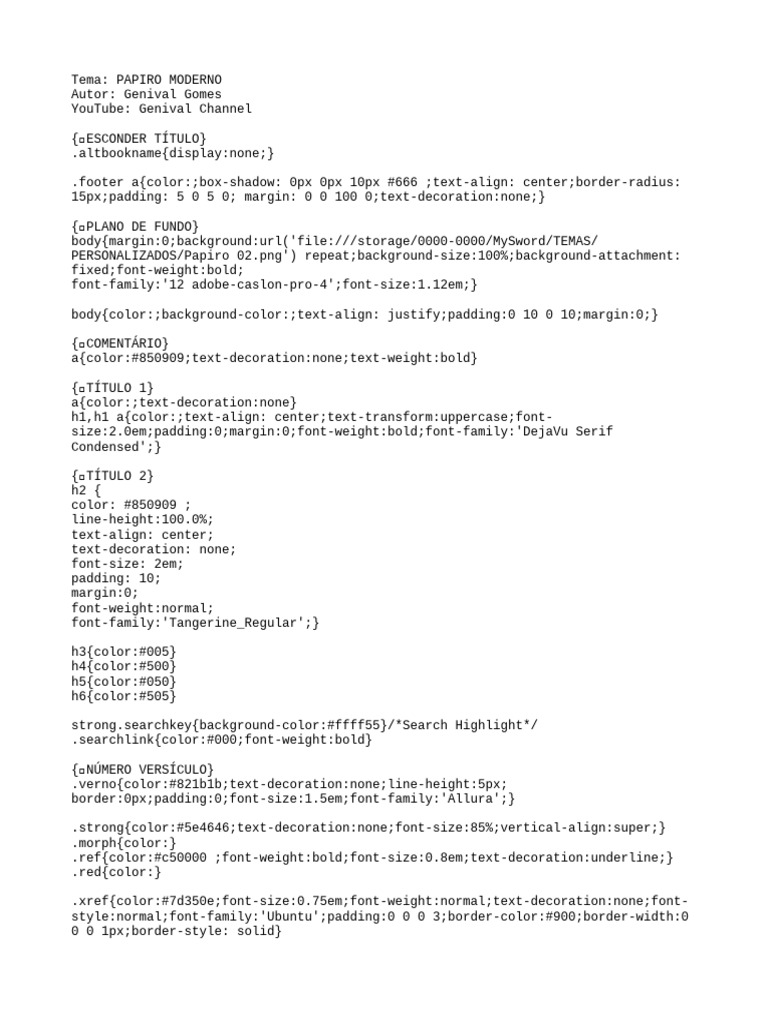 Modern Papyrus Theme Guide | PDF | Typefaces | Notation