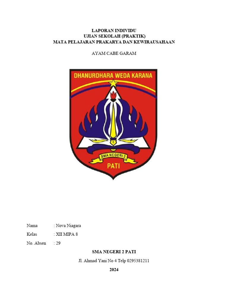 29.nova Niagara - Laporan Pke | PDF