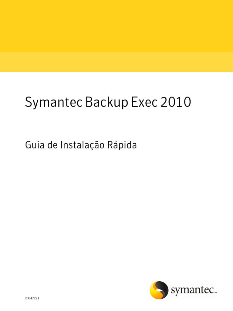 Guia Rápido de Instalação do Backup Exec | PDF | Microsoft SQL Server ...