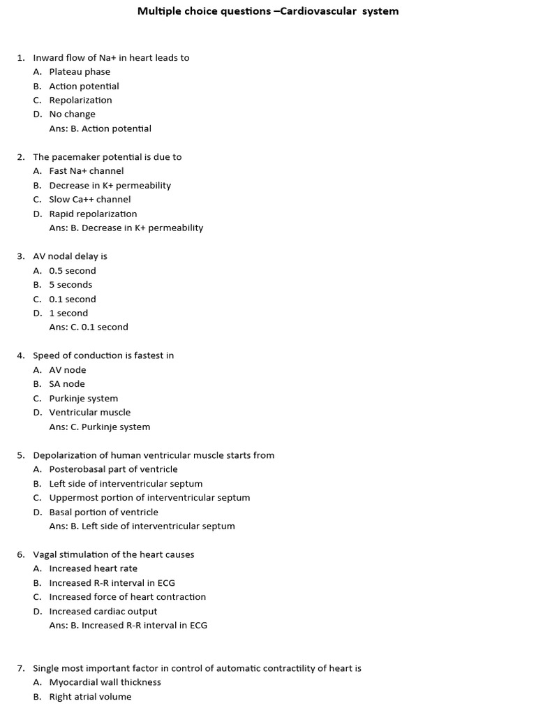 Physio_paper II MCQs | Download Free PDF | Taste | Blood Pressure