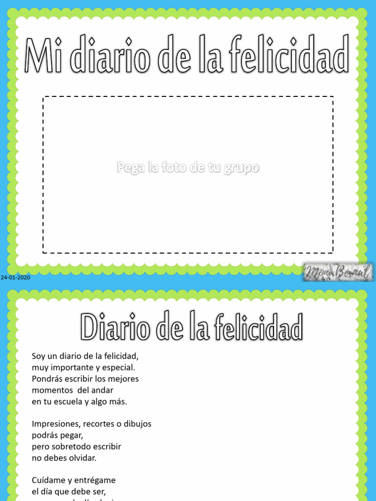 Diario Escolar de Felicidad | PDF