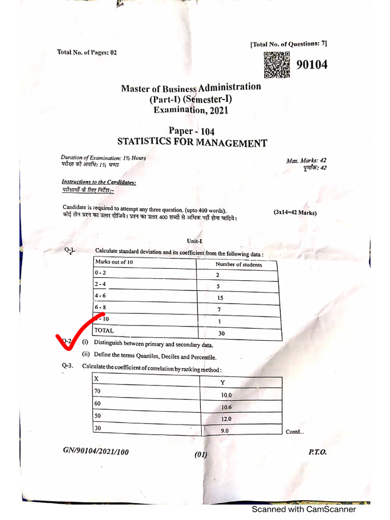 2021 Paper MBA | PDF