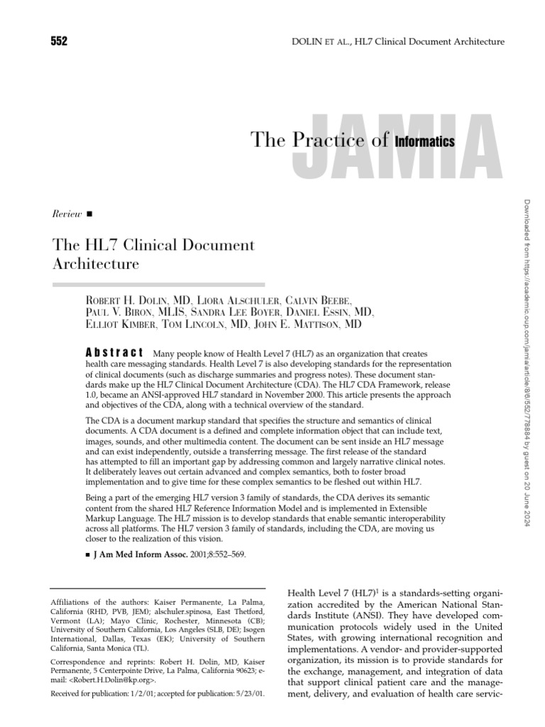 Documento HL7 | PDF | Html | Xml