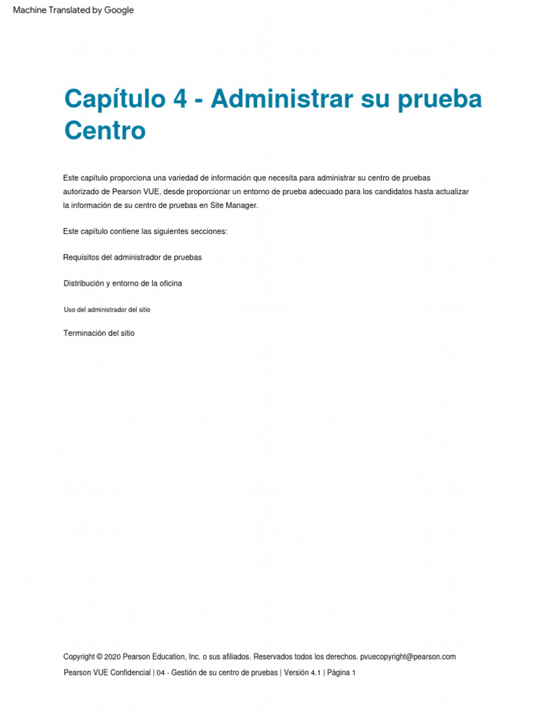 PVTC Chapter 04 - Managing Your Test Center | PDF | HTML | Hipervínculo