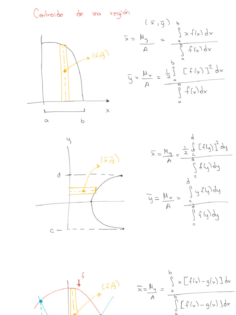 Formulas para Calcular Centroides | PDF
