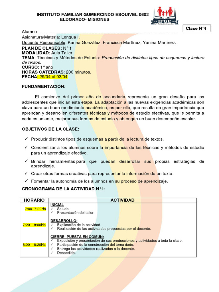 Clase N4 Lengua I Taller Sobre Tecnicas de Estudio 2 | PDF | Snapchat