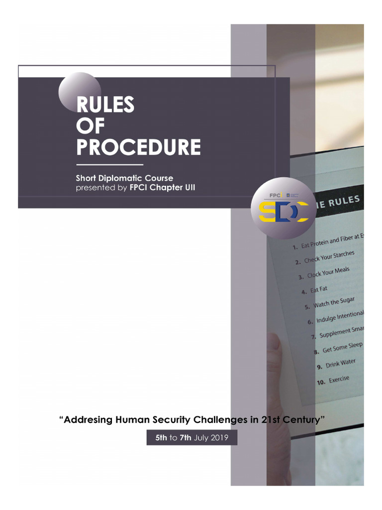 Rules of Procedure - SDC 2019 | PDF