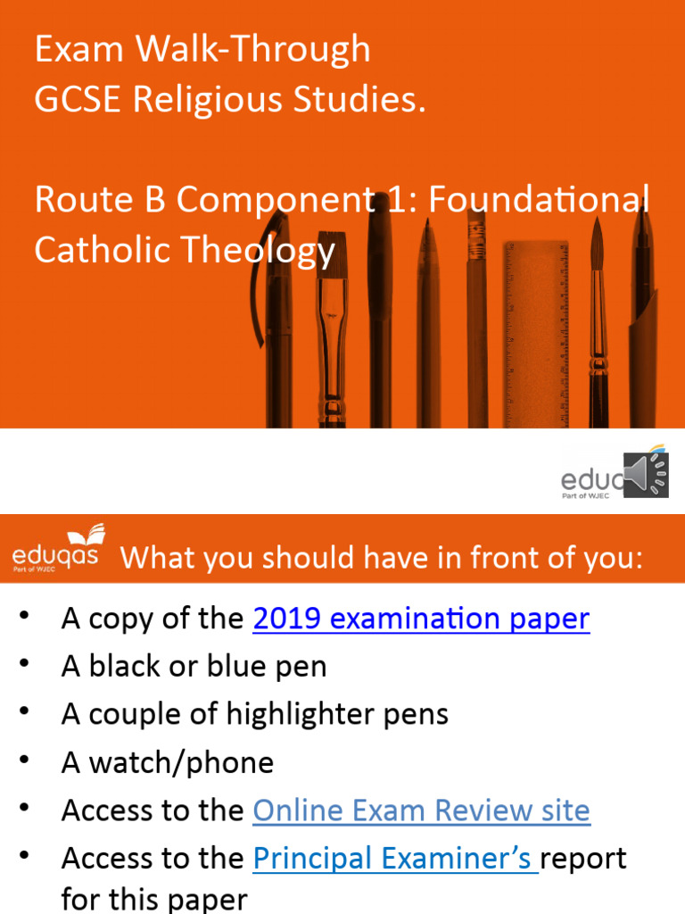 Eduqas GCSE Religious Studies Route B Component 1 EWT | PDF | Jesus | God
