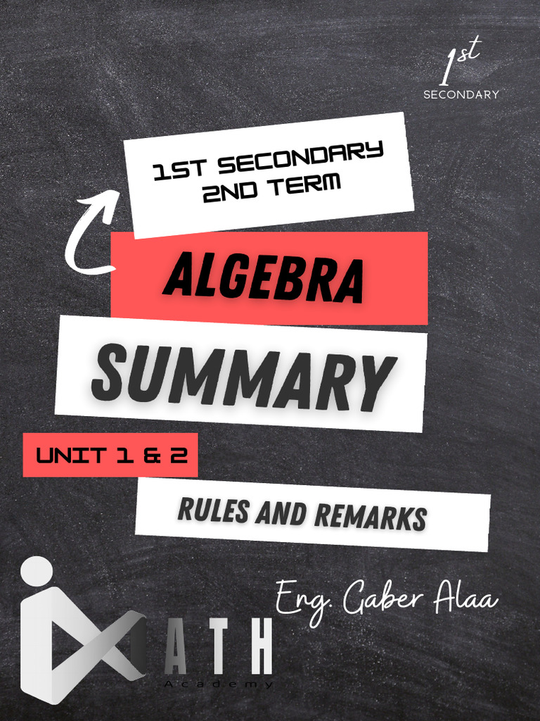 Summary Algebra | Download Free PDF | Matrix (Mathematics) | Determinant