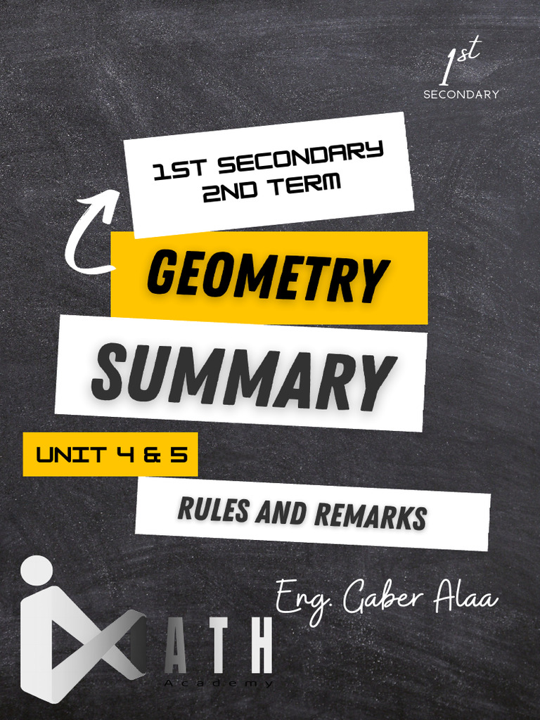 Summary Geometry | PDF | Line (Geometry) | Euclidean Vector