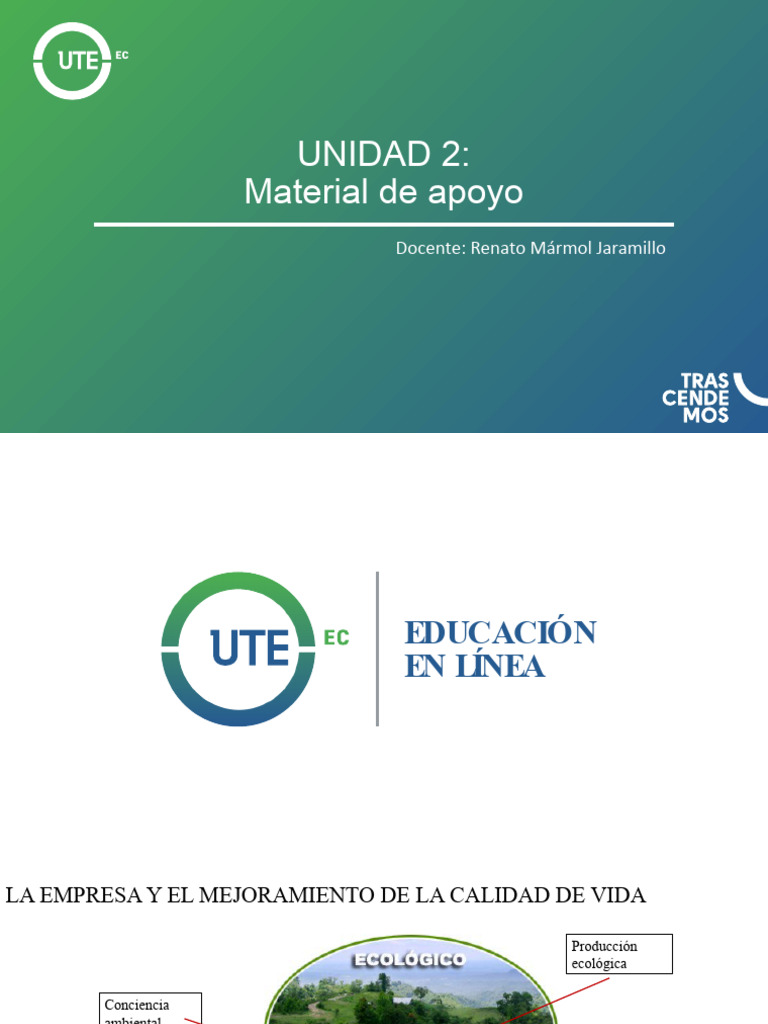Material de Apoyo - U2 - UTE | PDF | Análisis FODA | Economias