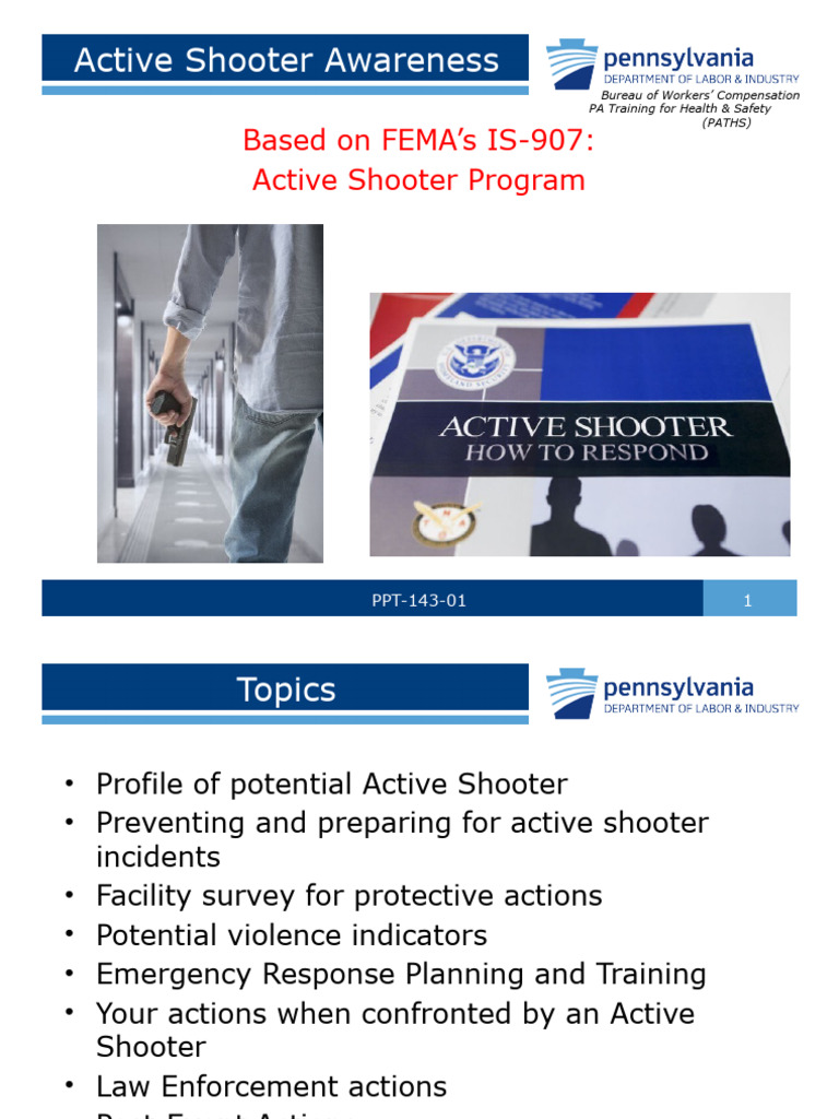 Active Shooter Awareness Pdf Emergency Emergency Evacuation