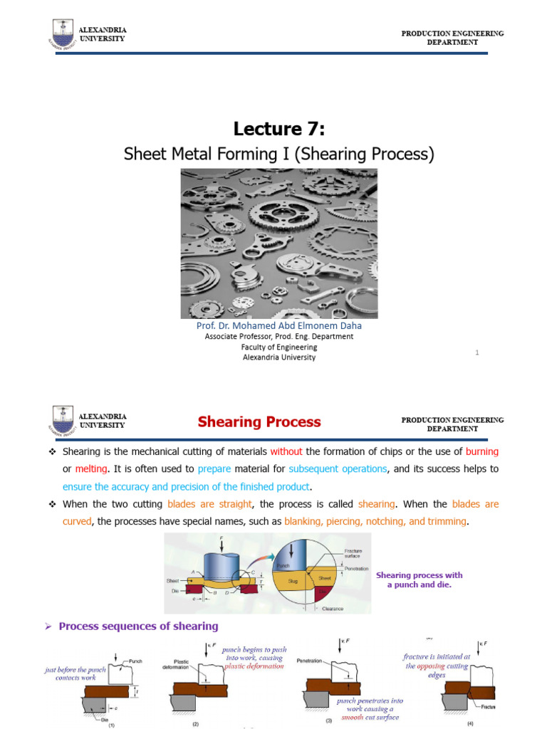 L7 - Shearing Process PDF | PDF | Metalworking | Industrial Processes