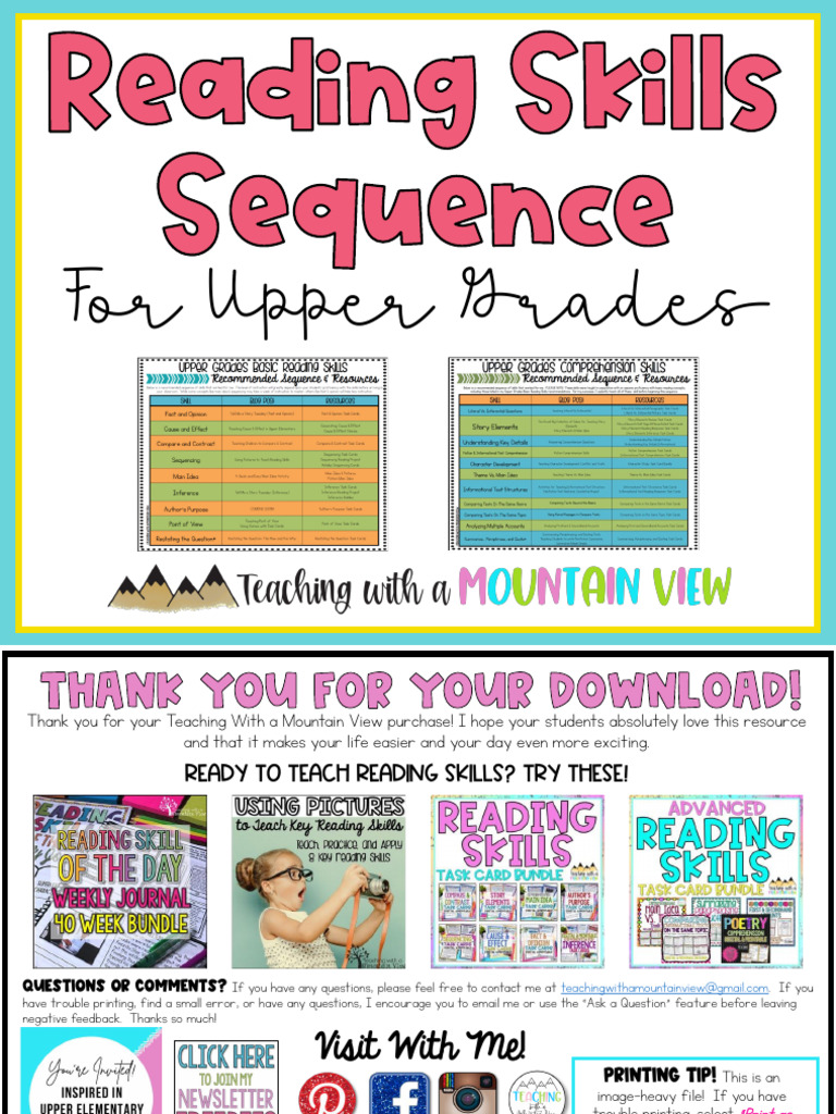 For Upper Grades | PDF | Reading Comprehension | Human Communication