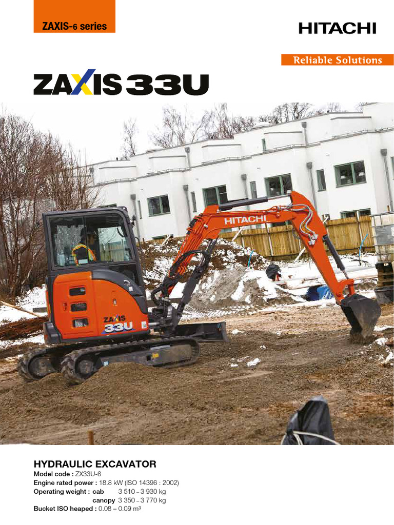 Hitachi ZX33U-6 | PDF | Pump | Engines
