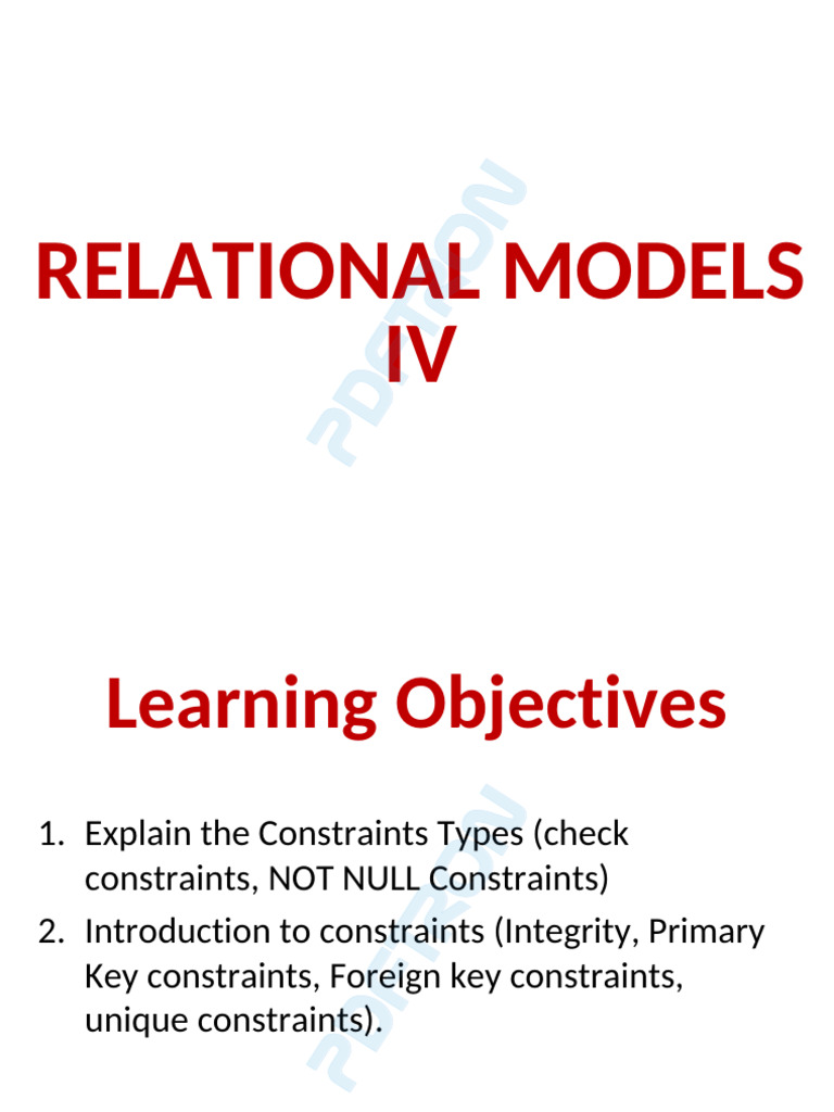 Relational Models IV (Teachers Slide) | PDF | Relational Database ...