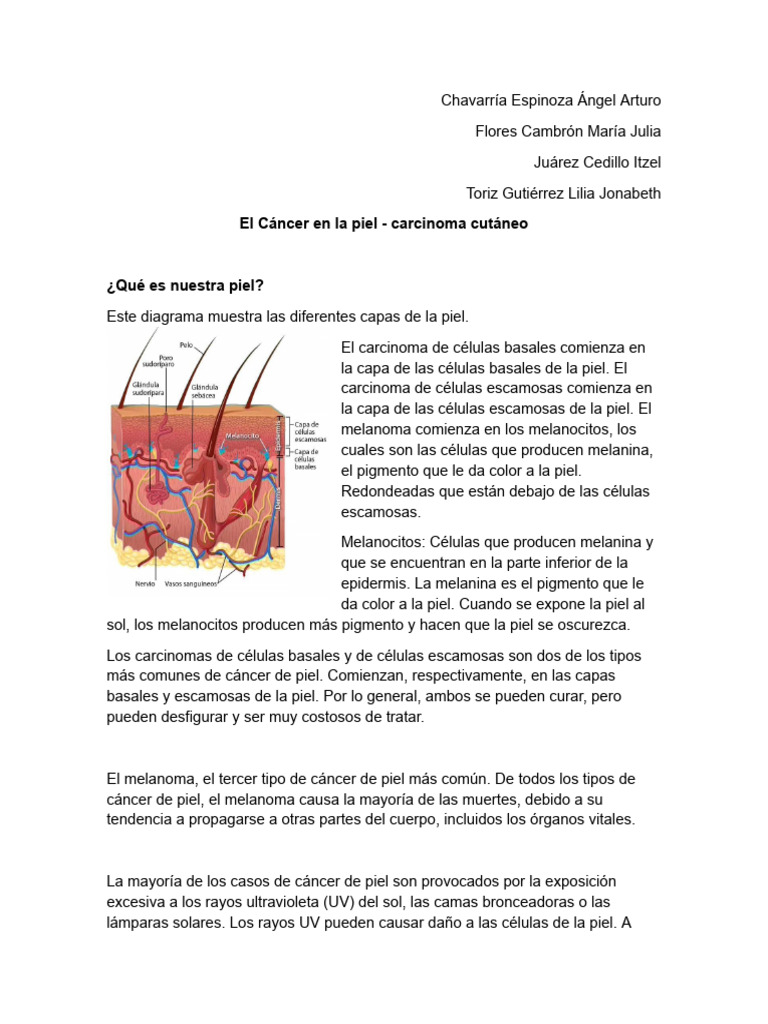 El C-Ncer en La Piel | PDF | Cáncer de piel | Melanoma