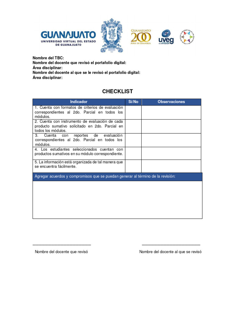 Checklist | PDF