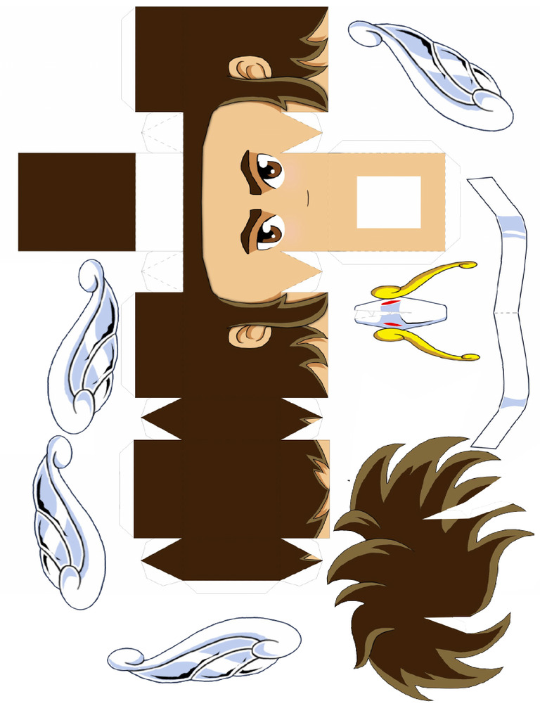 Pegasus Seiya Chibi Papercraft - by TitanPapercraft-1 | PDF