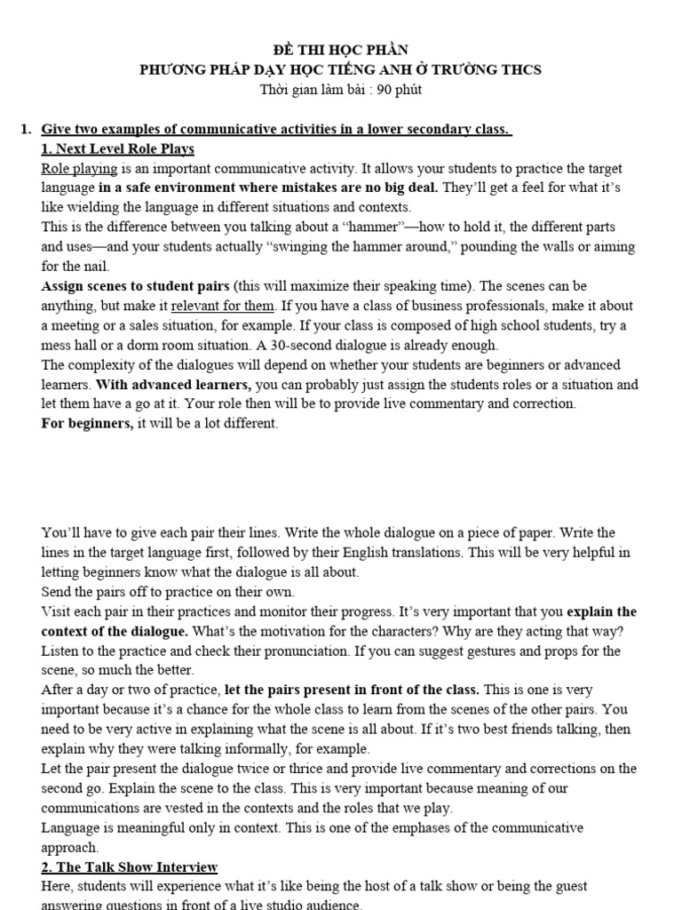 Teaching English Methods for Lower Secondary | PDF | Reading ...