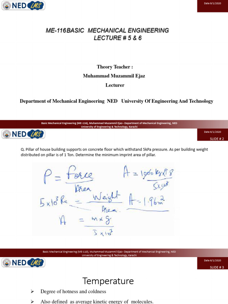 Lec 5 & 6 | PDF | Temperature | Thermodynamic Equilibrium